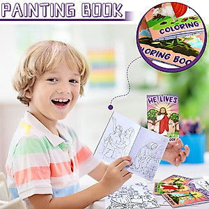 Jetec 36 Pcs Pink Girls Coloring Books for Kids Bulk Religious Easter Mini Coloring Books Winter Small Coloring Book for Holiday Party Favor Kid Sunday School Classroom Gifts (Vivid Style)