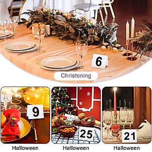 40 Pieces Acrylic Tent Table Numbers 1-40 Double Side Numbered Table Tents Restaurant Wedding Table Number White Table Tent Numbers Cards Signs for Party Banquets Service Evidence Markers Supplies