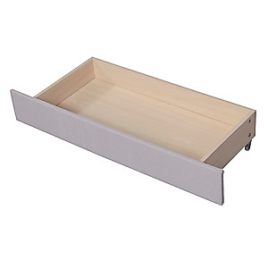 CITYLIGHT Upholstered Queen Size Platform Bed with Storage Headboard and USB Port, Wood Queen LED Bed Frame with 2 Drawers for Kids Teens Girls Boys (Queen,Beige)