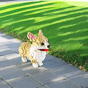 Larcele Micro Dog Building Blocks Pet Mini Building Toy Bricks,950 Pieces KLJM-02 (Welsh Corgi)