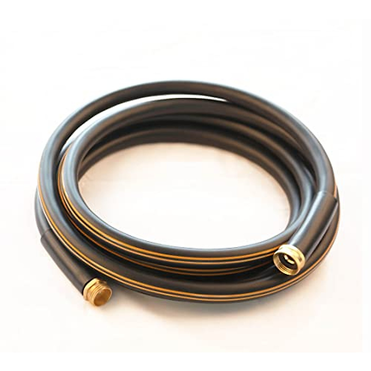 Atlantic Heavy Duty Garden Hose 5/8 Inch x 15 Foot Black Color, Short Connection Leader Hose with Male-Female Connectors (15 FT)