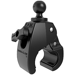 RAM Mounts RAP-B-404U Tough-Claw Medium Clamp Base with B Size 1" Ball for Rails 1" to 1.6" in Diameter