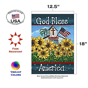 Toland Home Garden 112133 Glory Church Patriotic Flag 12x18 Inch Double Sided Patriotic Garden Flag for Outdoor House Flower Flag Yard Decoration