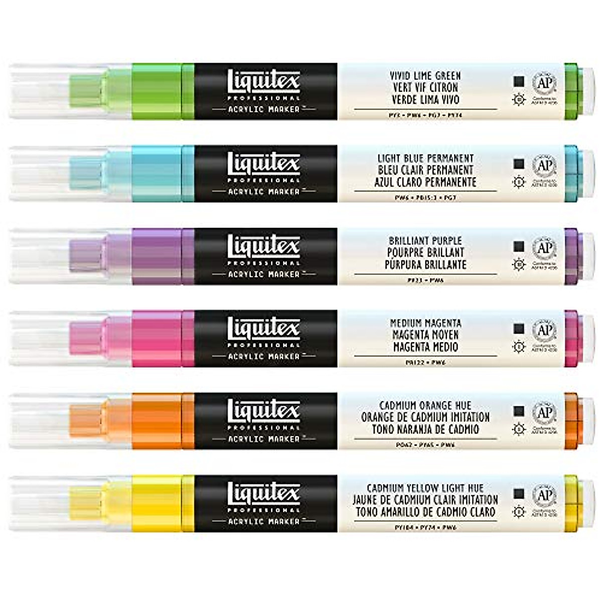 Liquitex Professional Paint Marker Set, 6 Piece, Vibrants