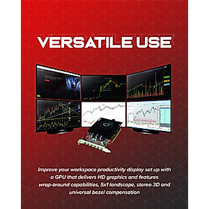 VisionTek Radeon 7750 2GB GDDR5 6 4k Monitor Graphics Card, 6 Mini DisplayPort Outputs, AMD Eyefinity 2.0, PCI Express 3.0 Video Card, 7.1 Surround Sound - 900614