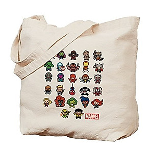 CafePress Marvel Kawaii Heroes Tote Bag Natural Canvas Tote Bag, Reusable Shopping Bag