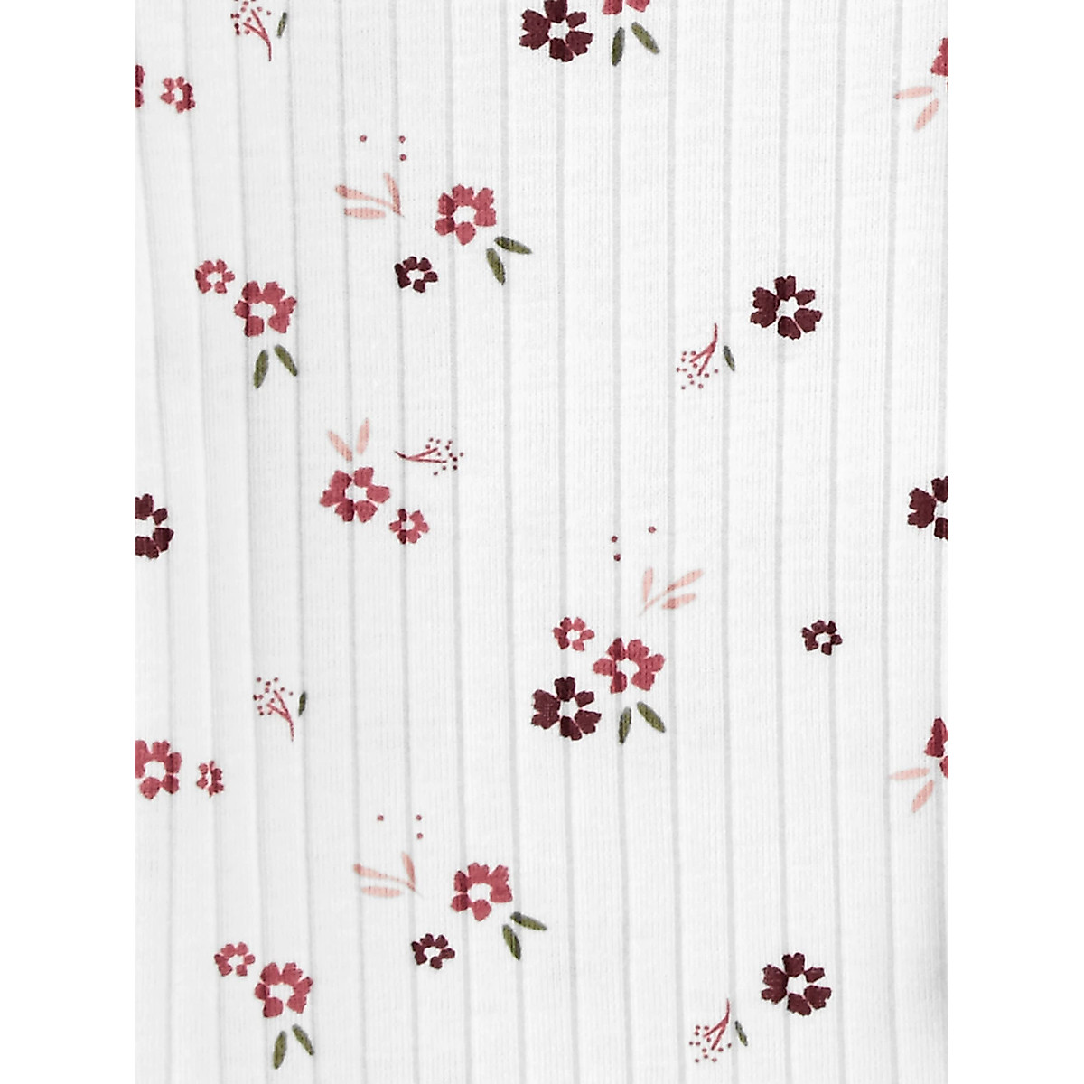 Simple Joys By Carter's Unisex Baby 4-pack Long-sleeve Pointelle Bodysuits Bodystocking, Dusty Pink/Grey/Light Burgundy/White Floral, 3-6 Months US