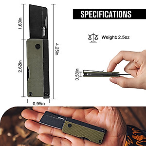 OKNIFE OTACLE Foldable Multifuction Pocket Knife, 1.65in 154CM Steel Stonewashed Blade for Pocket Knife and Bottle Opener