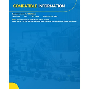 PHILTOP Front Struts Shock for CR-V 2007 2008 2009 2010 2011 2012 2013 2014, Shock Absorber 272492+272491, Struts with Coil Spring SAA091 2 Pcs