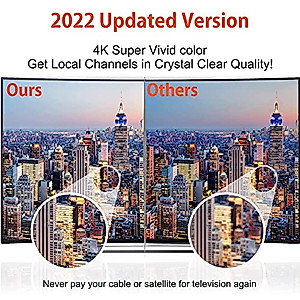 2023 TV Antenna Digital Indoor HDTV Antenna 350+ Miles Range with Signal Amplifier, Digital HD Antenna Support 4K 1080P VHF UHF All Television Free Local Channels, 18ft Coax Cable/AC Adapter