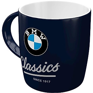 Nostalgic-Art Retro coffee mug, 11.2 oz, official license product (OLP), BMW – Classics – Gift idea for BMW fans, ceramic cup, vintage design