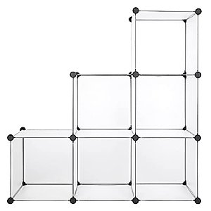 NA Cube Storage Organizer Cube Bookshelf Closet Organizer and Storage Items Space-Saving Plastic Storage Unit White