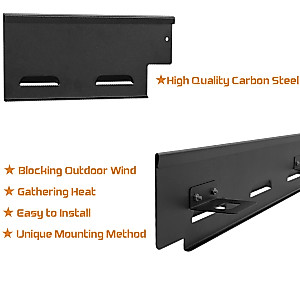 AOKEMAi Wind Guard for Blackstone 28 Inch Griddle, Blackstone Griddle Accessories, Blackstone Griddle Cover, Set of 4 Wind Guard Waterproof Grill Accessories, Black (Fit for 28” Griddle)