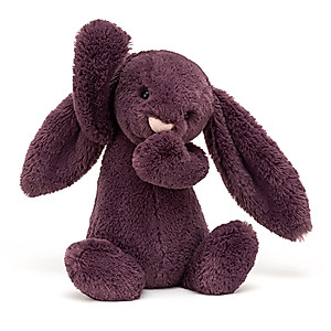 Jellycat Bashful Plum Bunny Stuffed Animal, Medium