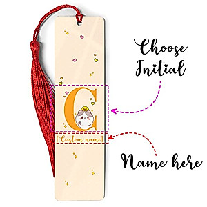 GOLEEX Personalized Initial Bookmark Cat Magnetic Bookmarks Customized Name Letter Page Markers Cute Reading Gifts for Book Lovers Kids Women Girls Students Adults at Christmas