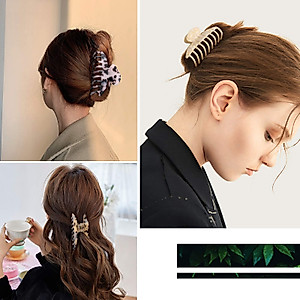 4 PCS 3.7 Inch Large Hair Claw Clips Strong Hold Hair Clips Non-slip Accessories for Thin Hair Thick Hair for Women Girls