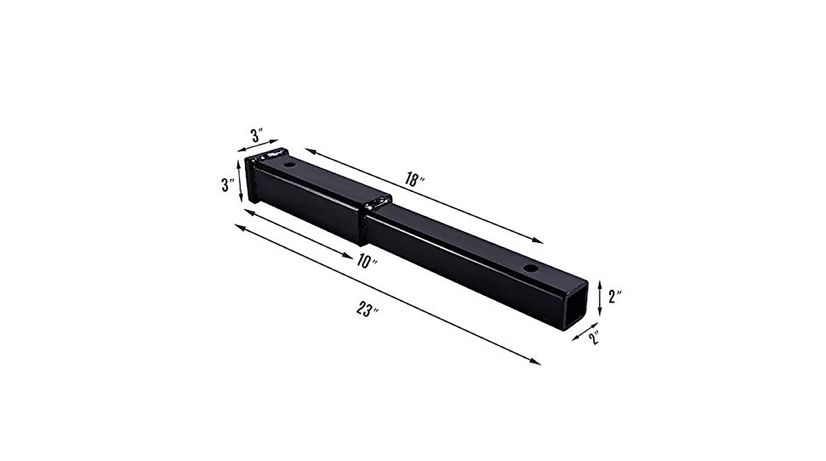 Fullwatt 18" Trailer Hitch Extension for 2-Inch Receiver Tube Extender ...