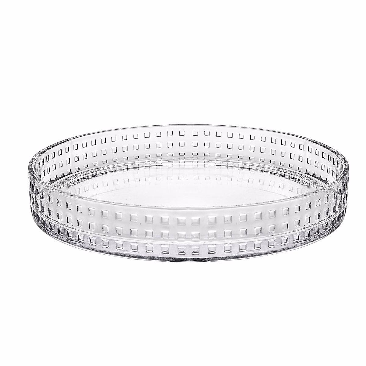 Godinger Serving Tray, Serving Platter, Round Serving Tray for Food and Drinks, 12X12