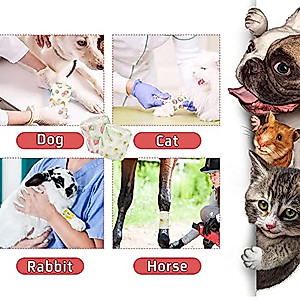 Yeduzyn 5 Rolls Self Adhesive Bandages Disposable Dog Boots Dog Shoes Elastic Stickers Dog Walking Artifact Wound Dressing Dog Feet Protection 5.0cm Width