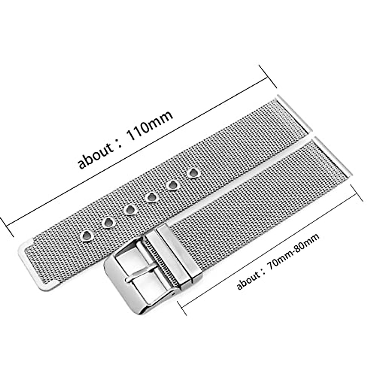 milanese Quick Release Watch Band Stainless Steel Mesh Watch Strap Watchband Replacement Bracelet Pin Buckle Design for Smart Watches 10 12 14 16 18 20 22mm ( Color : Gold , Size : 10MM )