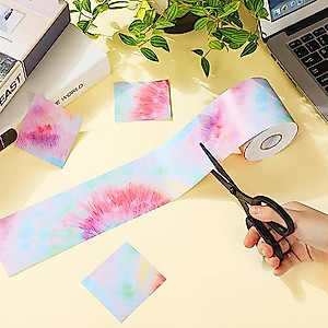 Boho Bulletin Board Border Boho Rainbow Bulletin Board Borders Rainbow Straight Borders with Polka Dots and Hearts Classroom or Home School Decoration (Tie-Dye,65 Feet)