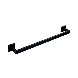 BANOLUX Bath Towel Holder Thicken 24 Inch Single Towel Bar for Bathroom, Bathroom Accessories Heavy Duty Wall Mounted, Matte Black