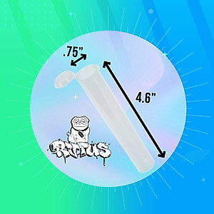 RVTUS TUBES 100 Pack Tubes | 109 MM, Squeeze Top, Child Proof, Air-Tight Lid, Eco-Friendly BPA-Free Plastic Container | Clear