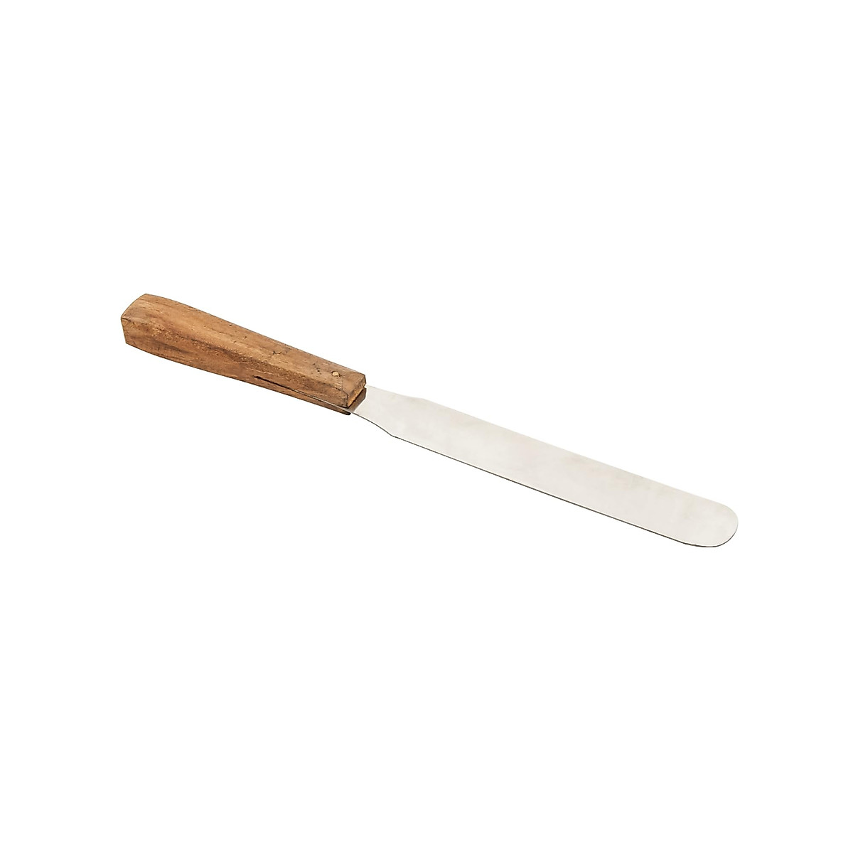 EISCO Palette Knife Spatula, 8" - Wooden Handle Flexible Blade with Parallel Sides- Eisco Labs