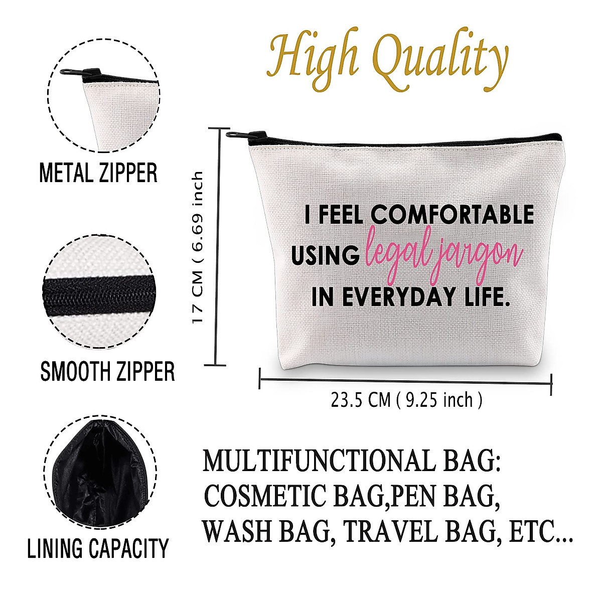I Feel Comfortable Using Legal Jargon In Everyday Life Storage Bag Law Student Gift Law S Graduation Gift (Feel Comfortable bag)