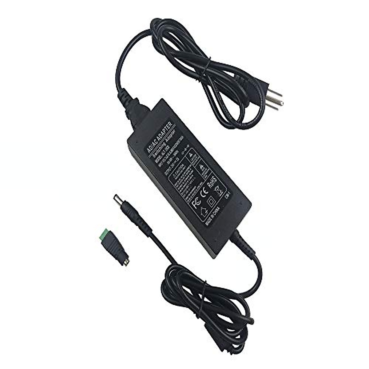 Alarmpore 24V 2A Power Supply 48W AC/DC Adapter 100~240V AC to DC 24 Volt 2 Amp Converter 2000mA with 5.5mmx 2.5mm Plug
