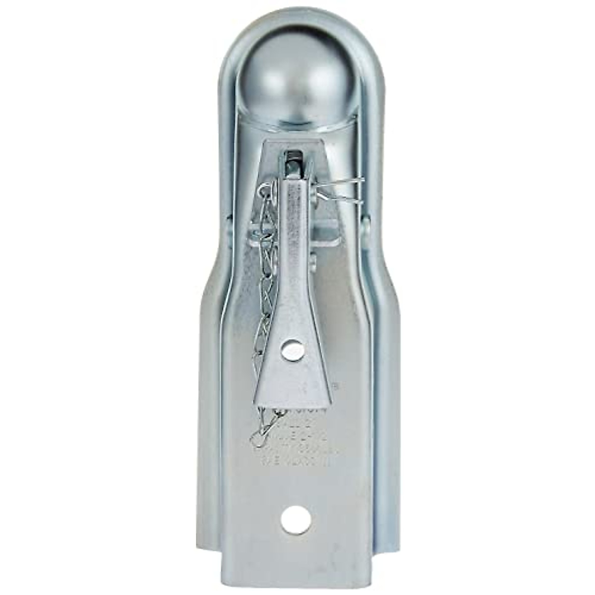 Husky 87074 2" Ball 2.5" Width 3,500 lbs. Straight Coupler with Chain,Grey