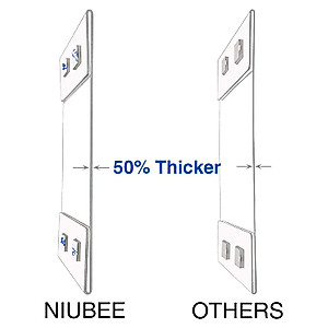 Niubee 8.5x11 inch Wall Mount Acrylic Sign Holder with Double Sided Adhesive Tape for Office, Home, Store, Restaurant-No Drilling (10 Pack)