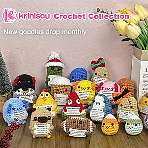 Krinisou Emotioanal Crochet Support Coffee Espresso, Positive Coffee Lovers Gift Ideas for Women Men, Coffee Themed Birthday Gift for Boyfriend Girlfriend Him Her