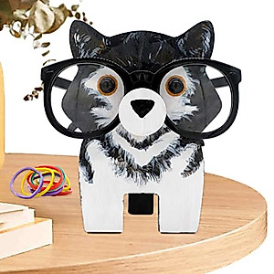Animal Glasses Holder, Glasses Holder Stand, Wooden Eye Glass Display Stands, Frog Wolf Octopus Glasses Bracket, Glasses Stands Glasses Accessories for Home Office Desk Decor