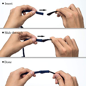 HALF CRESCEN Glasses Strap (Pack of 6) Adjustable Eyeglasses Strap Sunglass Holder Strap Men Women