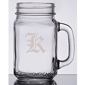 Personalized Drinking Jar with Handle - 16oz