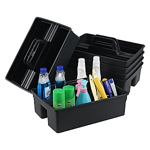 Utiao 6-Pack Plastic Cleaning Caddy Organizer with Handle, Carry Caddy for Cleaning Products