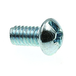 Prime-Line 9005127 Machine Screw, Round Head, Slotted/Phillips Combo, 1/4 in-20 X 1/2 in, Zinc Plated Steel, Pack of 100