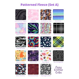 Patterned Fleece Ramp Covers for Small Animal Cages, 3 Pack, Customizable & Handmade, Midwest Critter Nation, Prevue Feisty Ferret