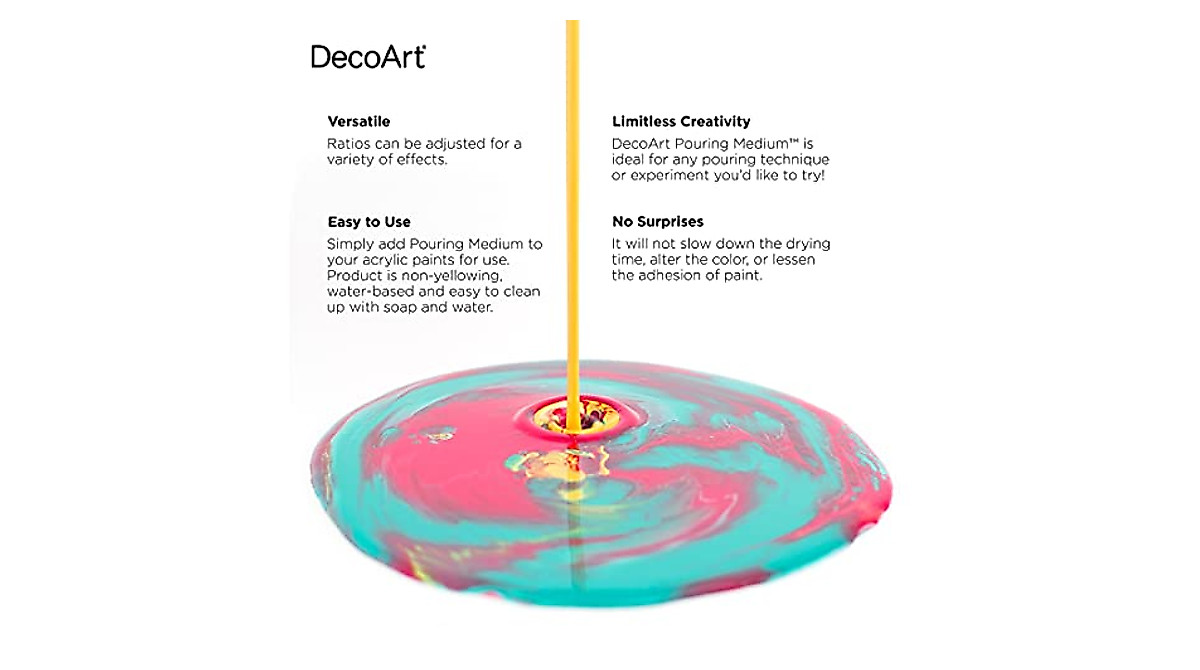 DecoArt Pouring Medium - 64 Fl Oz for Stunning Art Effects