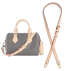 jiesinlov Vachetta Leather Replacement Crossbody Bags Strap Adjustable Shoulder Strap for Speedy 20 25 (0.70Width Adjustable 39.4-47.2Length)