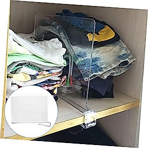 SOESFOUFU Transparent Clothing Board Shelf Spacers Bookshelf Tension Rod Shelf Wardrobe Shelf Shelves for Shelf Separator Shelf Dividers Standing Shelves Closet Drawers PC Injection Molding