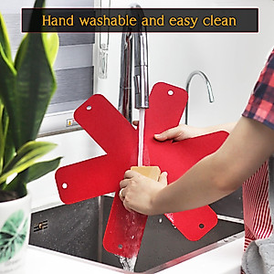 Savina Pot & Pan Protectors - Big Different Sizes (16" 15" 14" 12") - Set of 8 - Material Felt, Cookware Protectors, Keep Kitchenware of Scratches and Avoid Clatter, Divider Pads