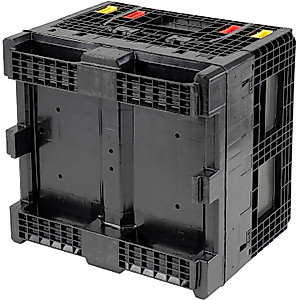 Global Industrial Plastic Folding Bulk Shipping Container, 32x30x25, 1800 lb. Capacity