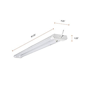 LEDVANCE Sylvania 4ft Shop Light with LightSHIELD Technology, Germicidal, 40W, 4000 Lumens, Non-Dimmable, On/Off Pull Chain, Linkable, 4000K, Cool White (75751)