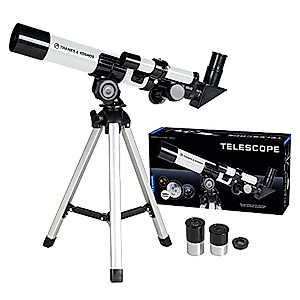The Thames & Kosmos Telescope Essential STEM Tool | Childrens Refractor Telescope with 100x Magnification & Built-in Compass | Classic Scientific Device for Astronomical & Terrestrial Observations