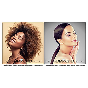 Central Diamond Center 14K Gold Post & Sterling Silver Zirconia 3 Prong Martini Stud Earrings- Yellow Gold Plated 6.50mm 2.00ctw