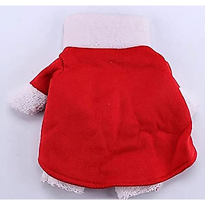 Christmas Cat Funny Clothes! Pet Santa Outfit with Hat! Dogs & Cats Santa Claus Suit Winter Coat! Christmas Costume Set for Small, Medium and Large Pet! Choose Your Size! (Large)