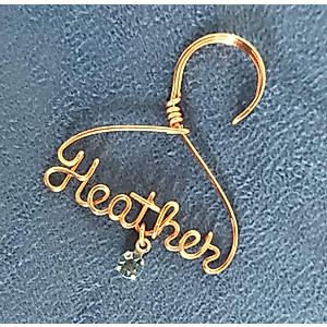 Personalized Wine Charm~Wine Glass Charm~Wire Name~17 pretty colors to choose from~Swarovski Birthstones~Handmade~Unique Gift for the Wine lover in your life