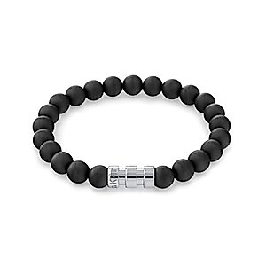 Calvin Klein Jewelry Men's Bracelet Round Bead and Steel Metal, Color: Black (Model: 35000104)